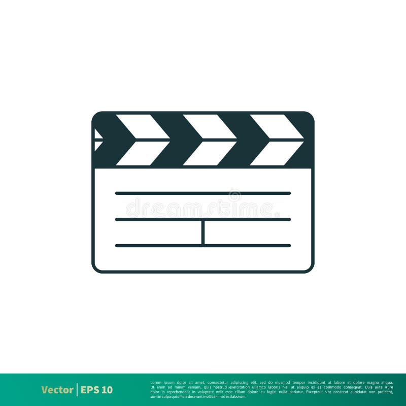 Movie Clapper Board Icon Vector Logo Template Illustration Design ...