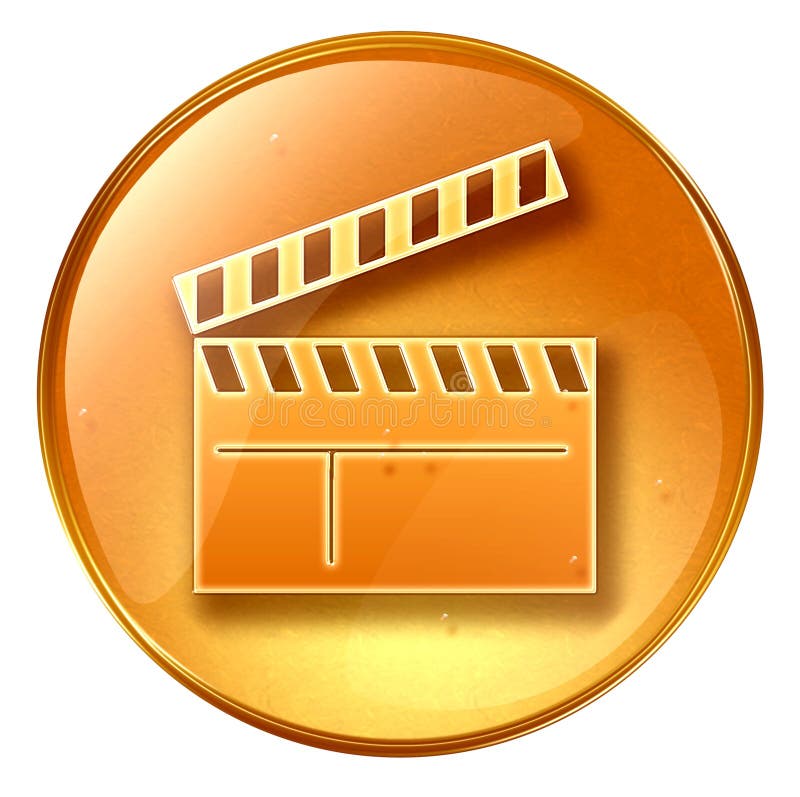 Movie clapper board icon stock illustration. Illustration of cameraman ...