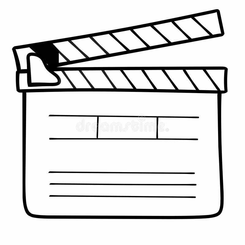 Movie Clapper Board Illustration Stock Illustration - Illustration of ...