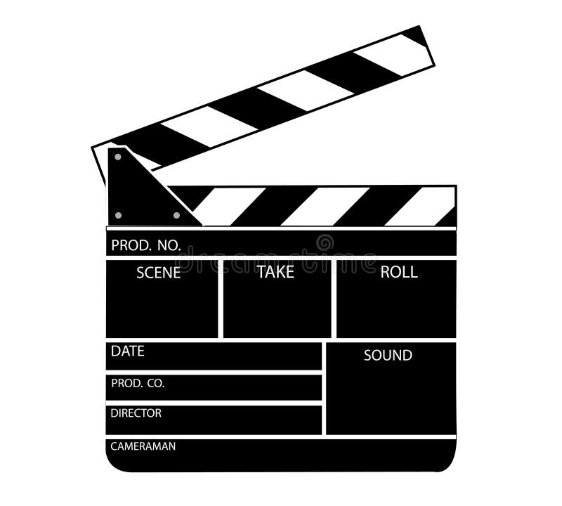 Movie clapper board vector stock vector. Illustration of entertainment ...