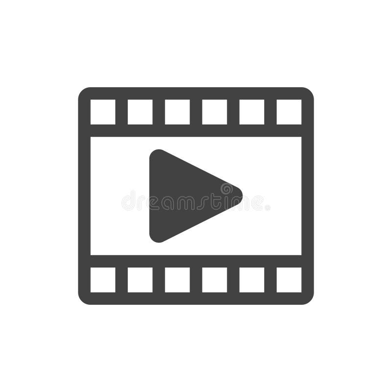 Movie Clip Play Icon Flat Vector Illustration Stock Vector ...