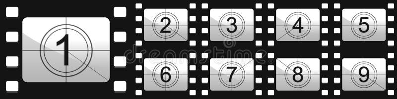 Movie Countdown Film Strip Collection. Set of Movie Countdown Stock ...