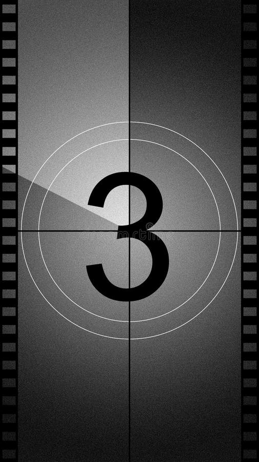 Movie Countdown Three TikTok and Instagram Reels Stock Illustration ...
