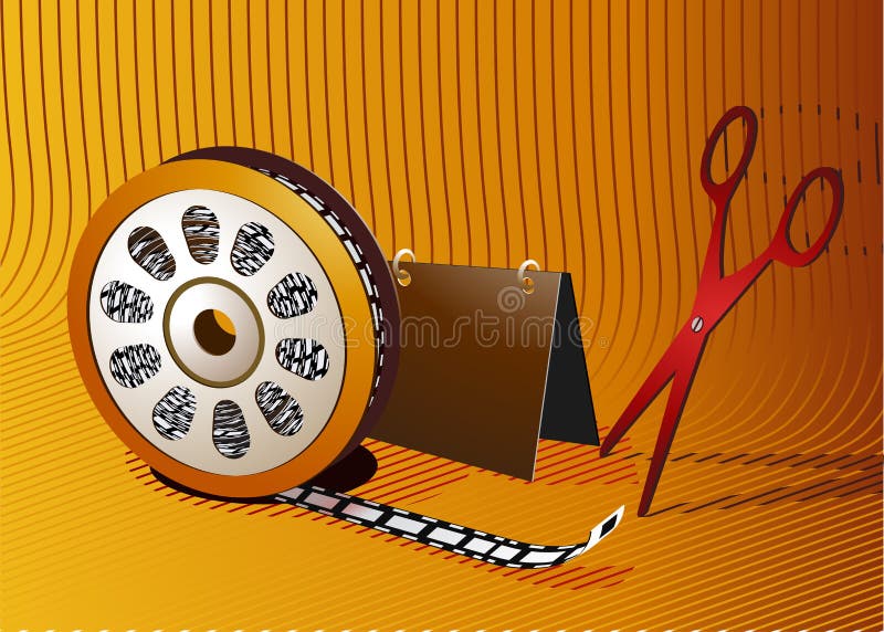 Movie cut stock vector. Illustration of stripped, entertainment - 7461603