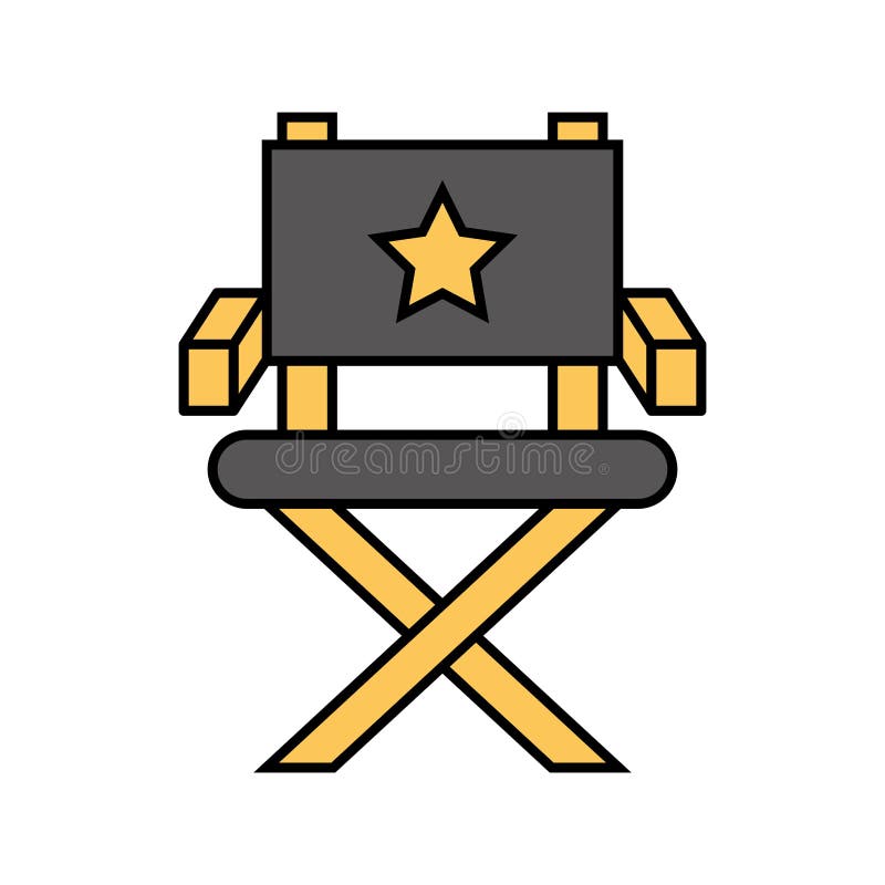 Movie director chair icon stock vector. Illustration of producer - 93018371