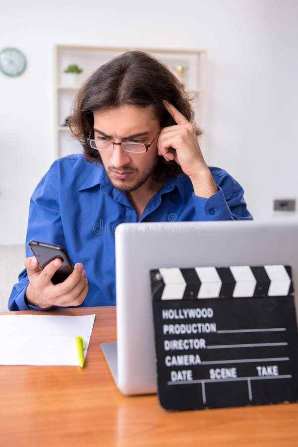 Movie Director Working in the Studio Stock Photo - Image of message ...