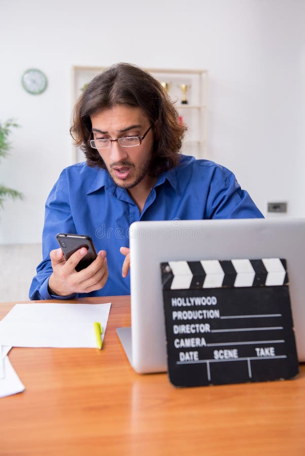Movie Director Working in the Studio Stock Image - Image of ...