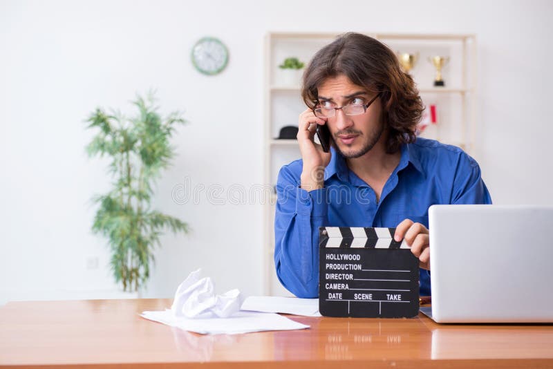 Movie Director Working in the Studio Stock Photo - Image of chalkboard ...