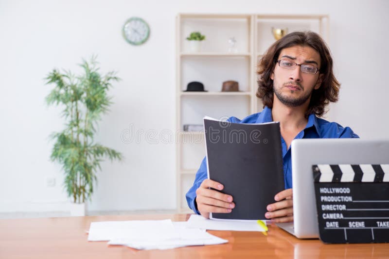 Movie Director Working in the Studio Stock Image - Image of production ...