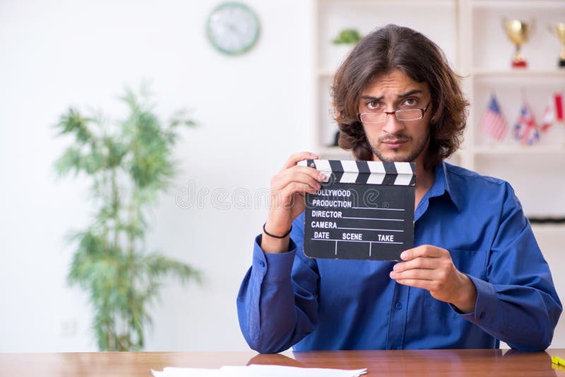 Movie Director Working in the Studio Stock Image - Image of blackboard ...