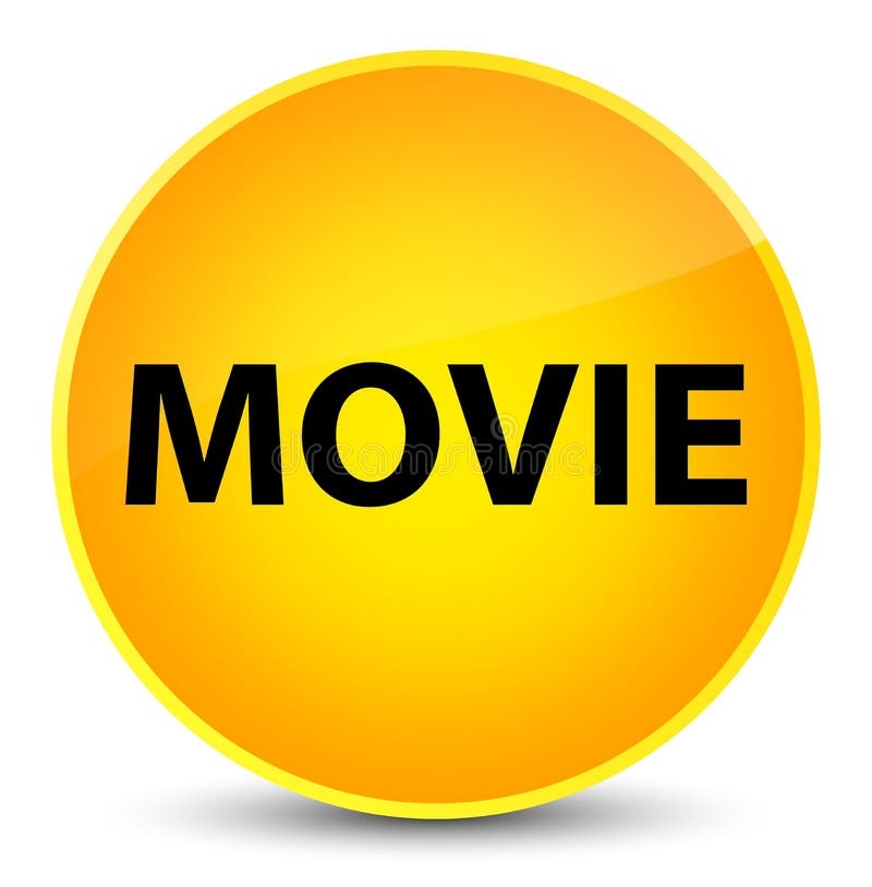 Movie Elegant Yellow Round Button Stock Illustration - Illustration of ...