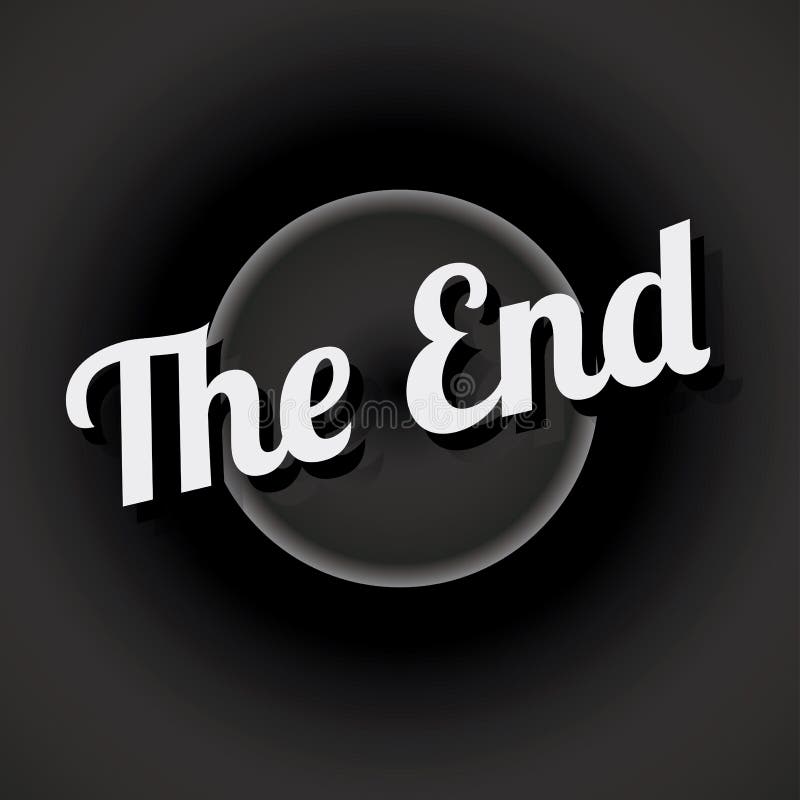 The End Sign Movie Ending Frame Stock Vector - Illustration of ...