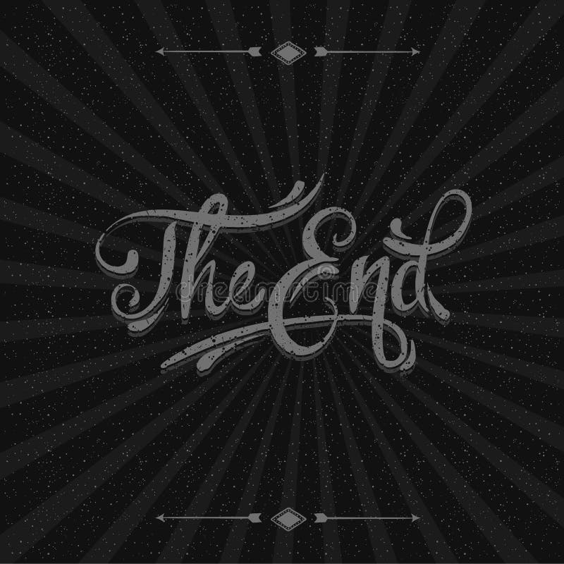 The End Sign Movie Ending Frame Stock Vector - Illustration of ...
