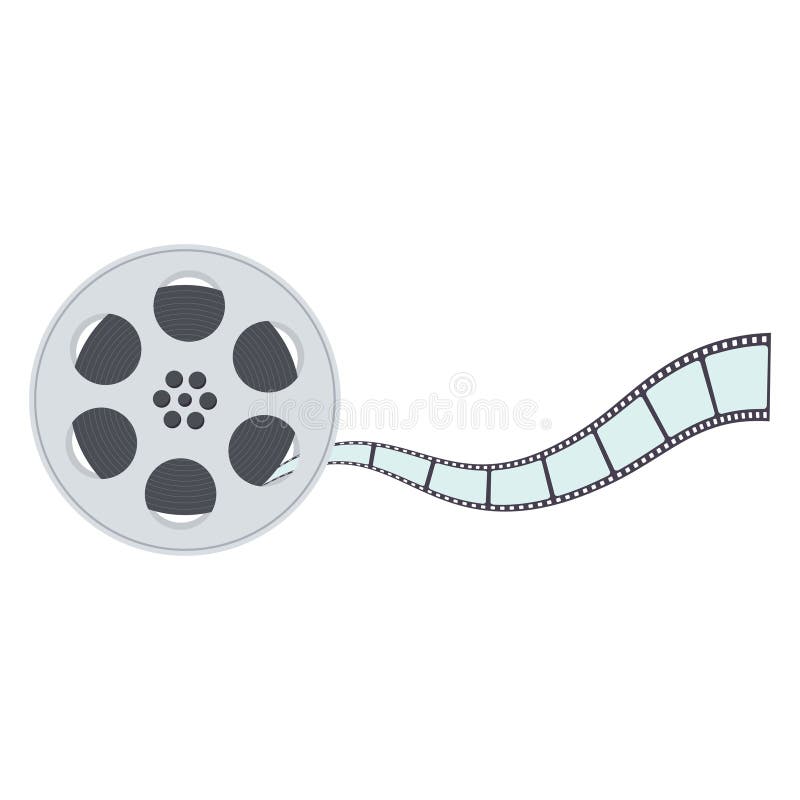 Film Strip with Reel on a White Background. Vector Illustration Graphic ...