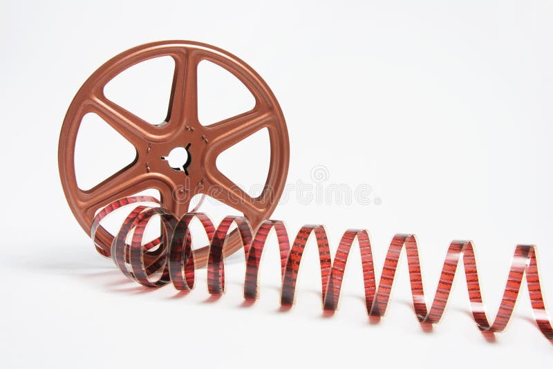Stack of Old Movie Film on Plastic Reel on White Stock Photo - Image of ...