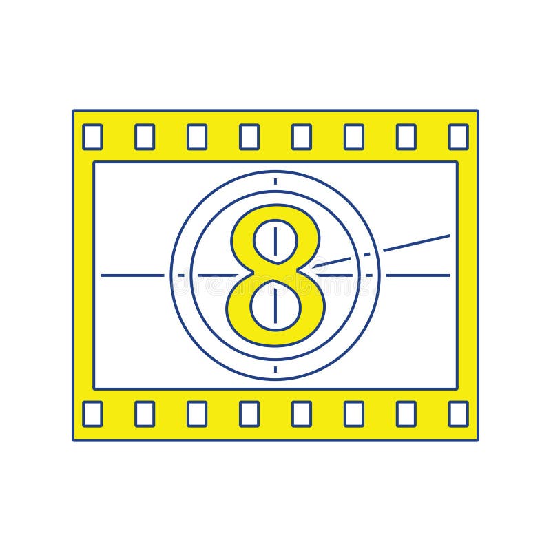 Movie Frame with Countdown Icon Stock Vector - Illustration of frame ...