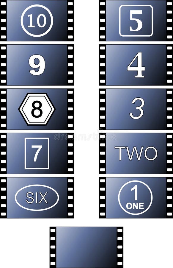 Movie Frame Numbers stock illustration. Illustration of celluloid - 127835