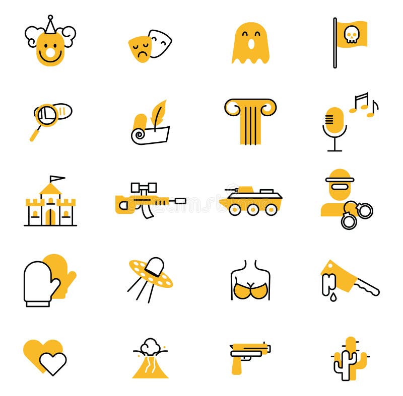 Movie Genre Icon Stock Illustrations – 693 Movie Genre Icon Stock ...