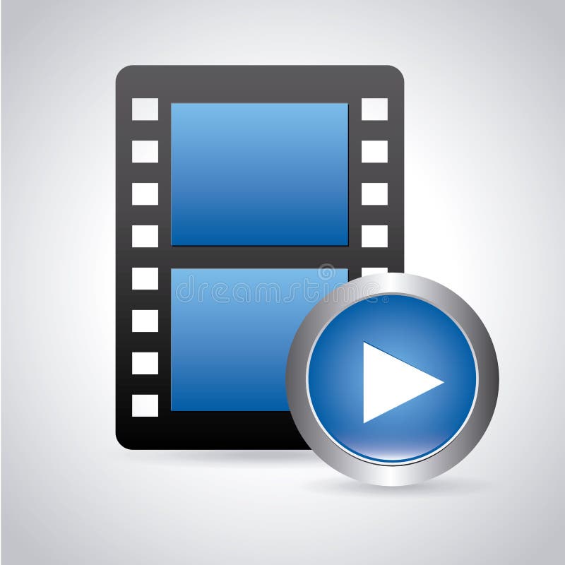 Video movie icon isolated stock vector. Illustration of bold - 10586581