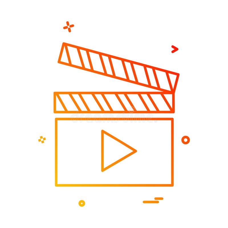 Movie icon design vector stock vector. Illustration of graphic - 132432237