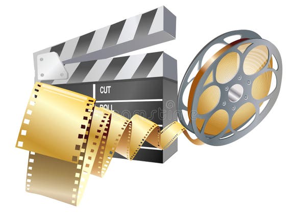 Movie items stock vector. Illustration of frame, clapperboard - 5220839