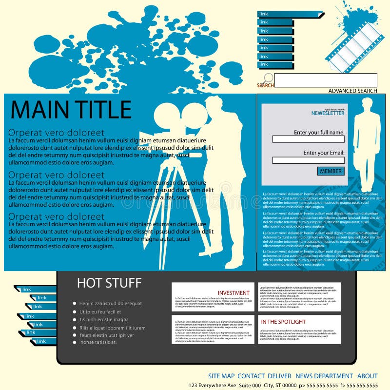 Movie layout stock vector. Illustration of abstract, graphic - 17419115