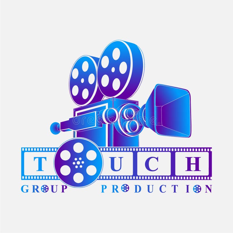 Cinematography retro logo stock vector. Illustration of motion - 111284745
