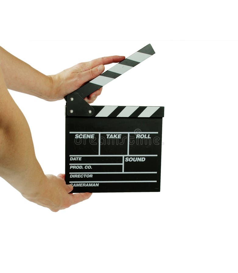 Movie marker board stock image. Image of finger, hand - 6777075