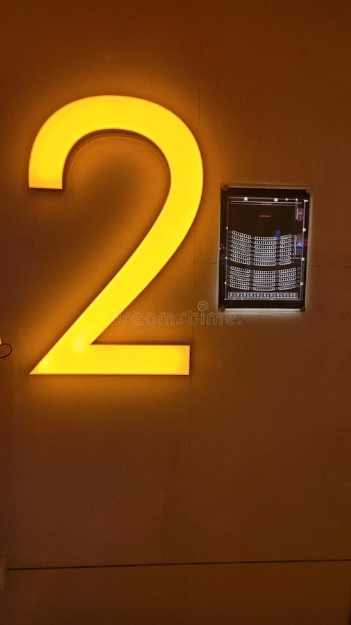 Movie Multiplex Indication of Audi Number Two Stock Image - Image of ...
