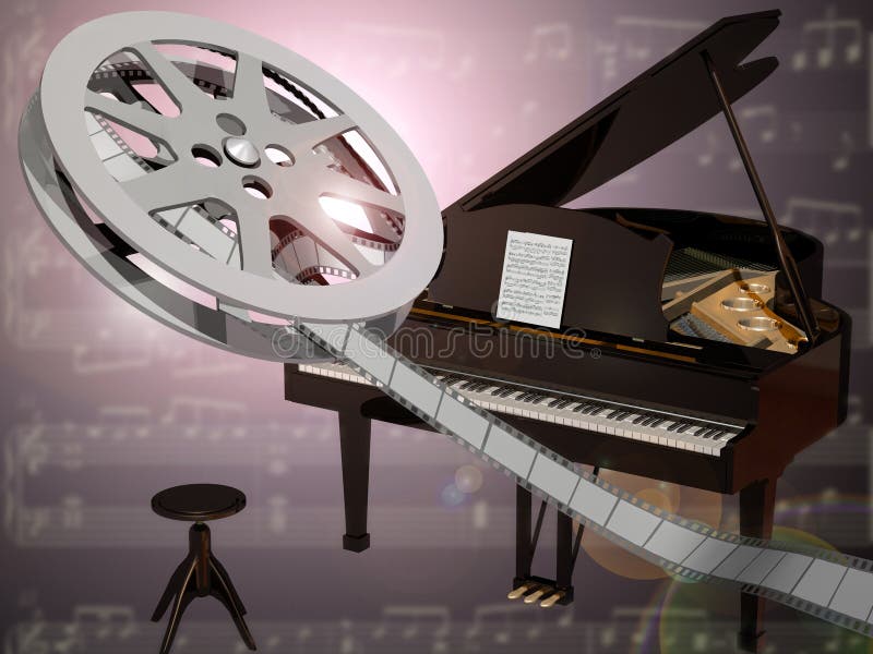 Movie Music stock illustration. Illustration of instrument - 14289263