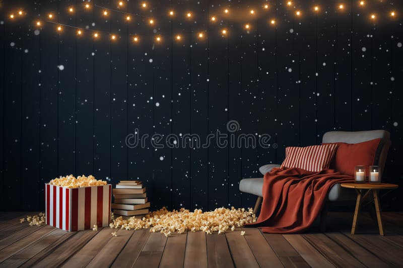 Movie Night Banner Movie Night Party Fun Stock Illustration ...