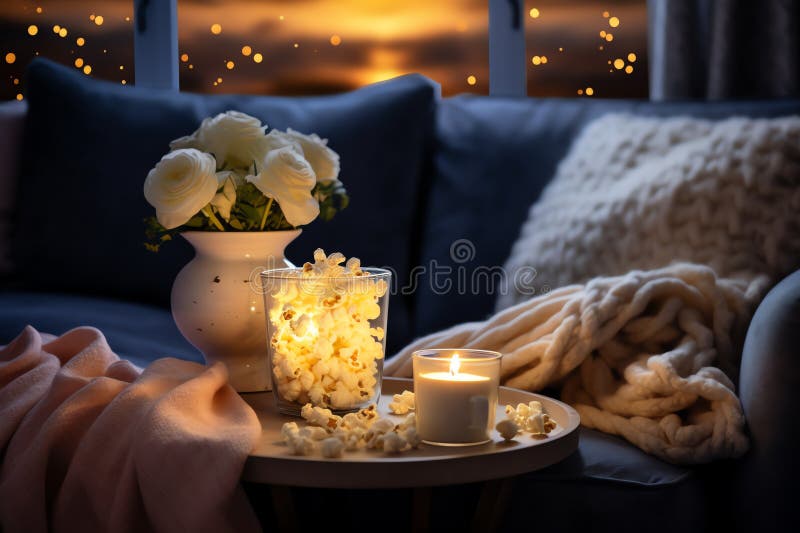 Movie Night Decor Movie Night Party Fun Stock Illustration ...
