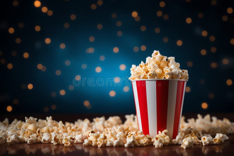 Movie Night Popcorn Box Movie Night Party Fun Stock Illustration ...