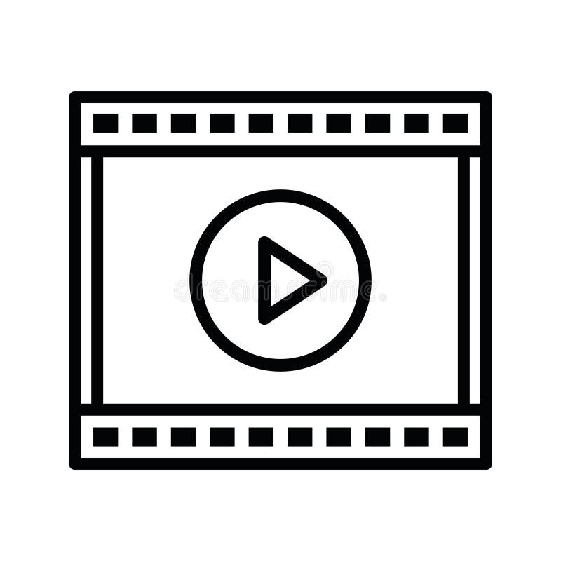 Movie player icon stock vector. Illustration of play - 297676318