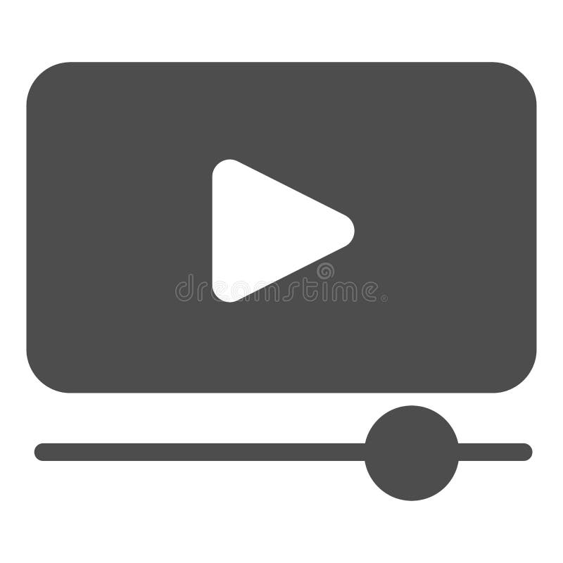 Play Button. Vector Icon in Linear Style Isolated on White. Audio or Video Icon Stock Vector ...