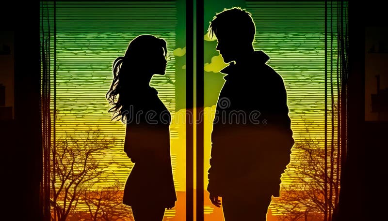 Movie Poster with Two People Standing in Front of Window. Generative AI ...