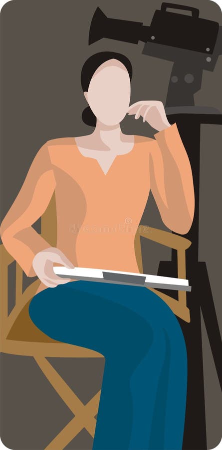 Movie Producer Illustration Stock Vector - Illustration of camera ...