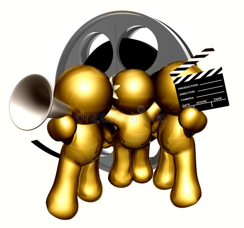 Movie Production Crew Icon Figures Stock Illustration - Illustration of ...