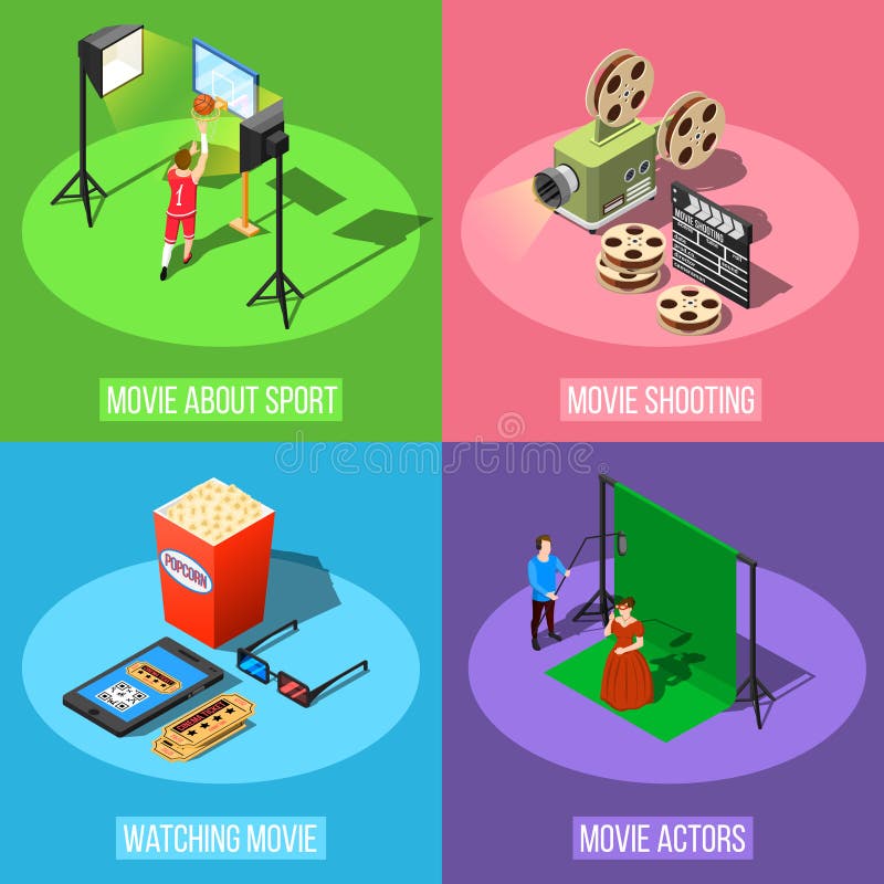 Movie Production Design Concept Stock Vector - Illustration of chroma ...