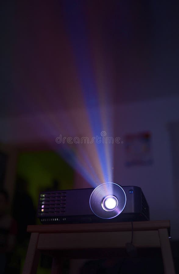 Projector Blue Light Rays Shining through SmokeÂ Stock Photo - Image of ...