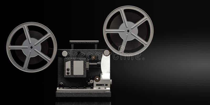 Movie Projector in Working, 3D Stock Illustration - Illustration of ...