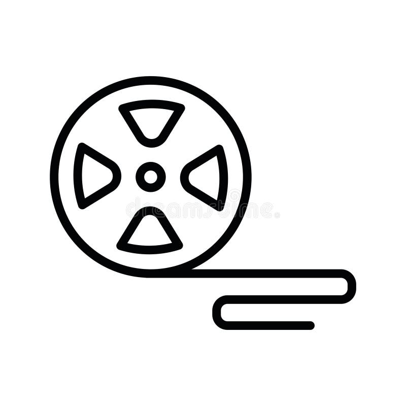 Movie reel icon stock vector. Illustration of design - 297676485