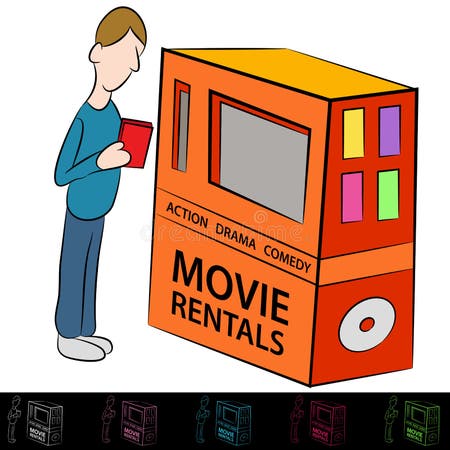 Movie Rental Machine stock vector. Illustration of pink - 25752156