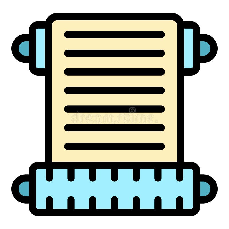 Movie Scenario Script Icon Color Outline Vector Stock Vector ...