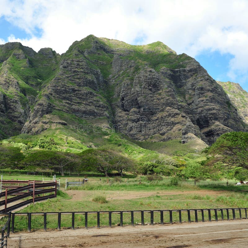 Movie Scenes from Kahana Valley Stock Image - Image of skies, valley ...