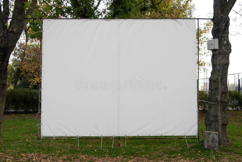 Movie Screen Open in a Park in Autumn in Ukraine Stock Photo - Image of ...