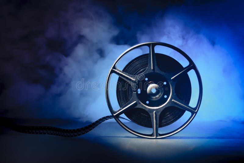 Movie spool with film stock photo. Image of hollywood - 23208496