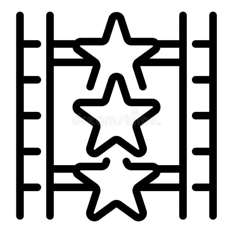 Movie Stars Icon, Outline Style Stock Vector - Illustration of ...
