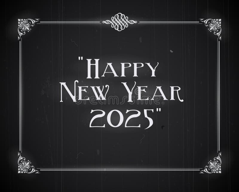 Retro Movie Still Screen - Happy New Year 2025 Greetings Postcard ...
