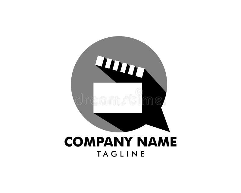Movie Talk Logo Design. Chat Icon with Cinema Camera Combination Stock ...